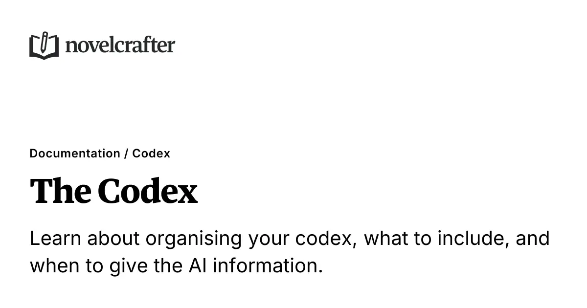The Codex - Codex - Novelcrafter